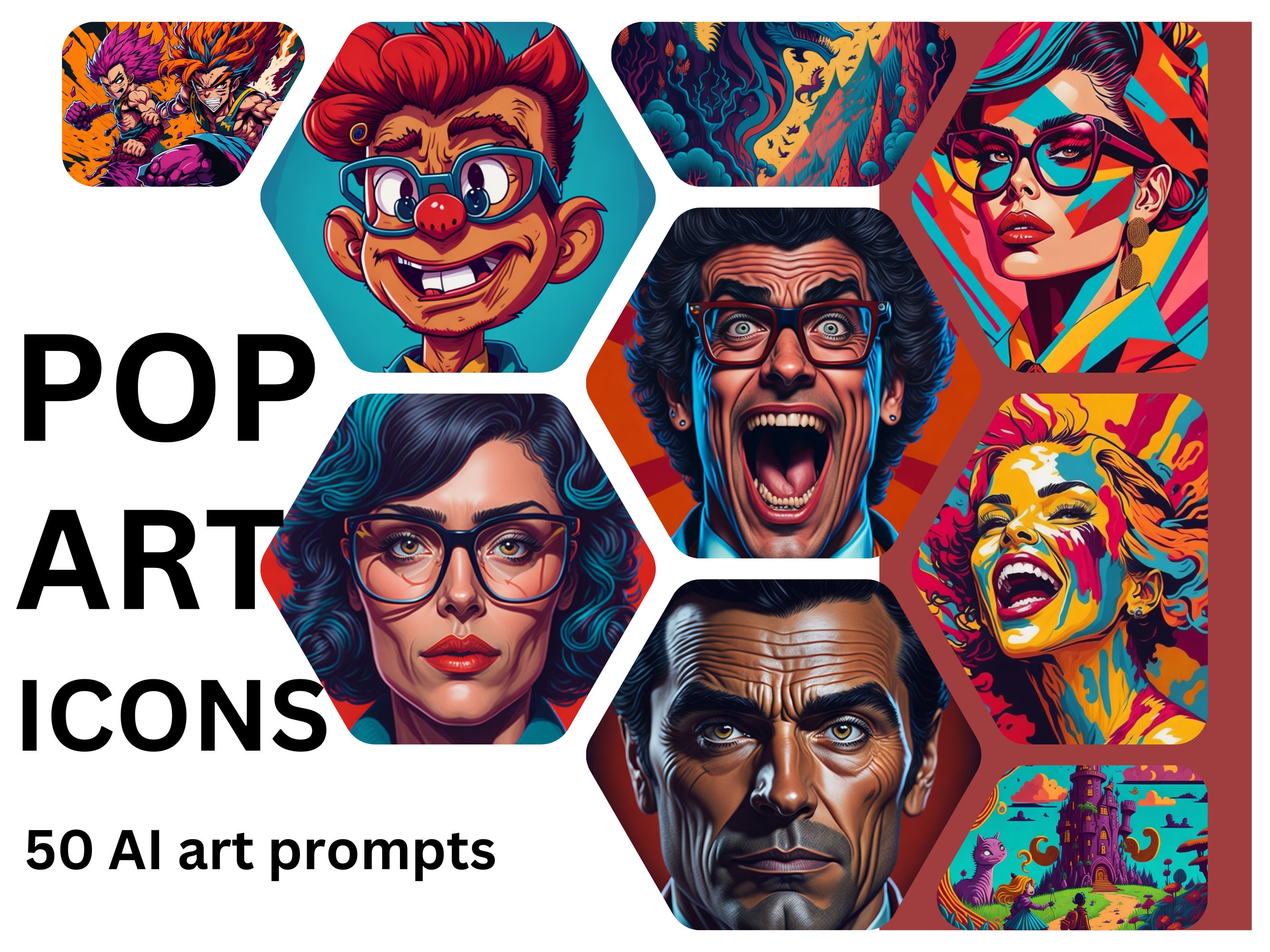 Get Creative With AI Art Prompts, Pop Art Icons Edition | Digital Art ...