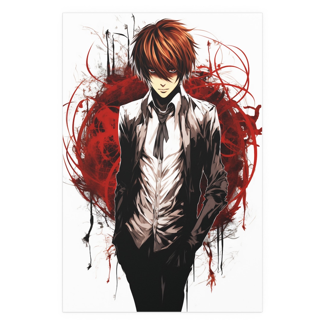 Light Yagami Death Note Anime Poster Anime Gift Anime Wall - Etsy
