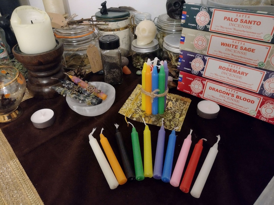 10 Colour Spell Chime Ritual Witch Candles Sets - Etsy
