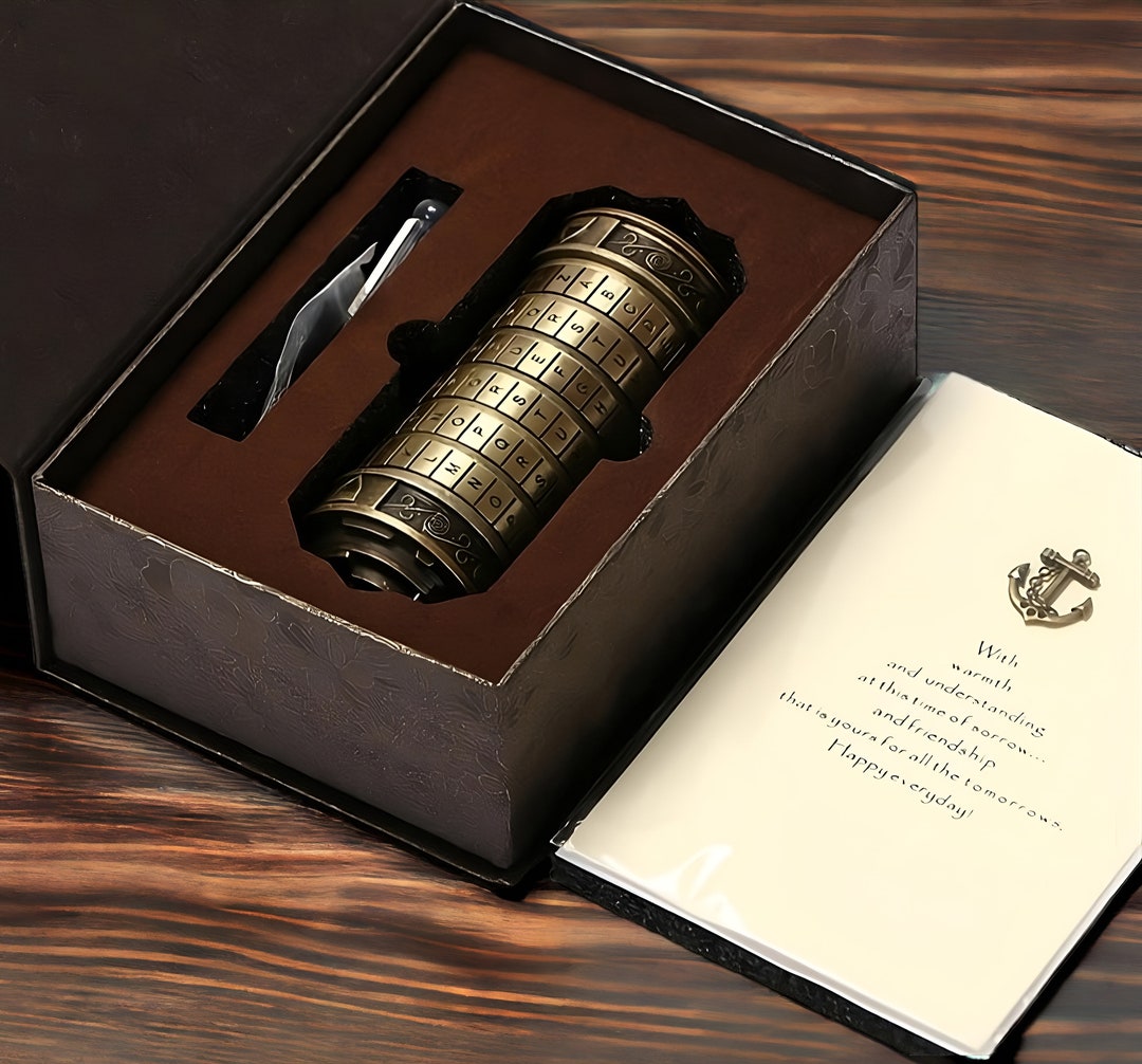 Davinci Code Cryptex Lock, Valentine's Day Gift, Mysterious Gift for ...