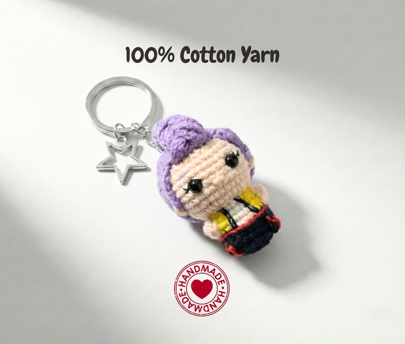 Kpop Demon Hunter Huntrix Bag Charm, Crochet Keychain, Aesthetic ...