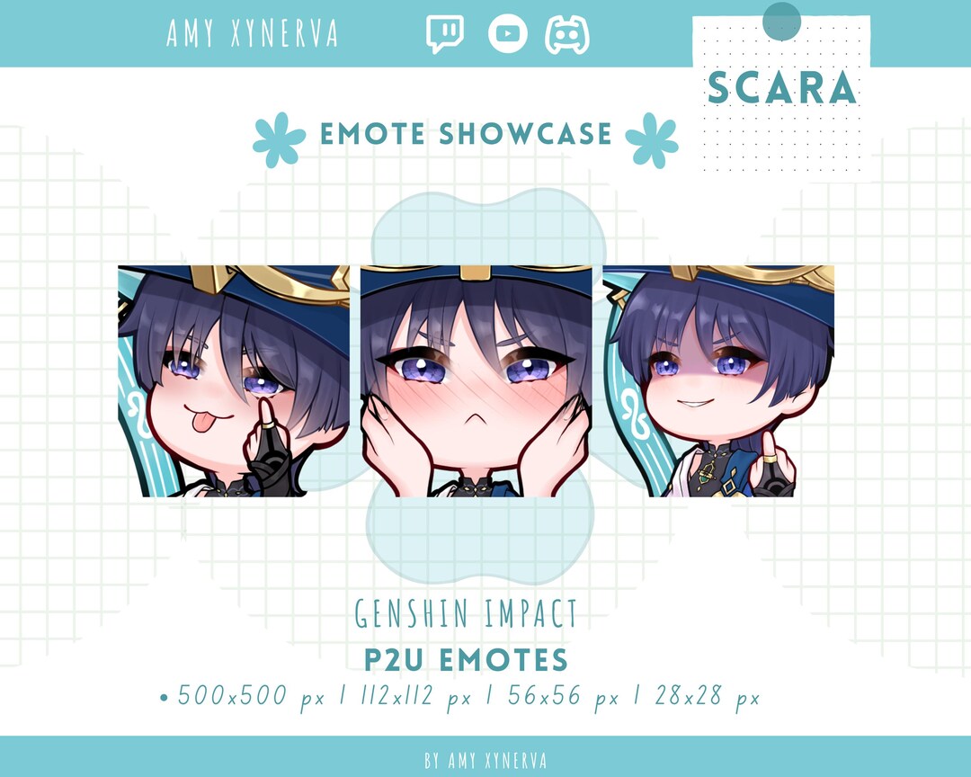 Wanderer/scaramouche Emotes Pack: Genshin Impact Streamer Assets ...