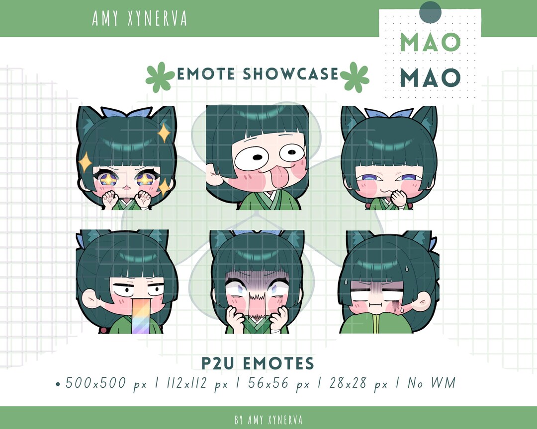 Silly Maomao Emotes Pack X6 | the Apothecary Diaries Anime | Cute ...