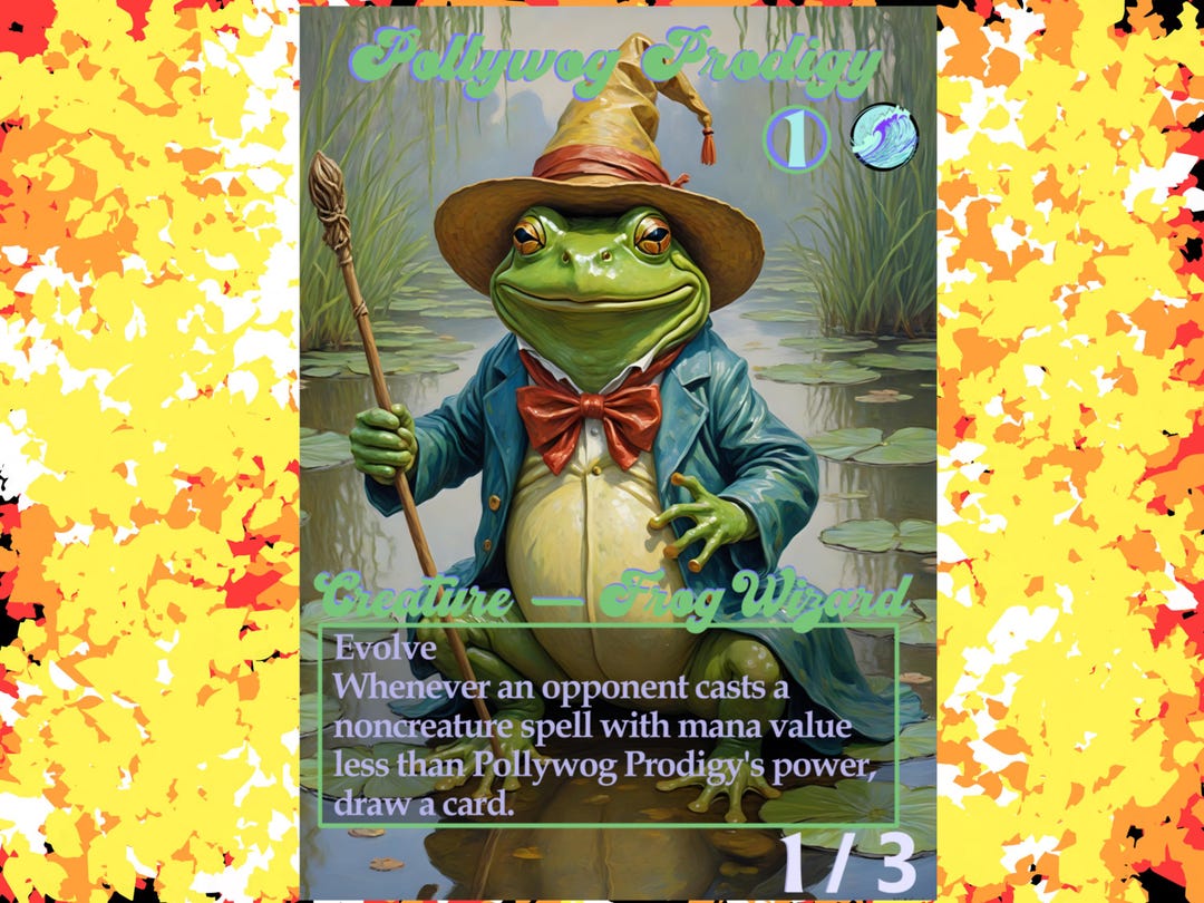 Pollywog Prodigy Mtg Proxy Bloomburrow - Etsy
