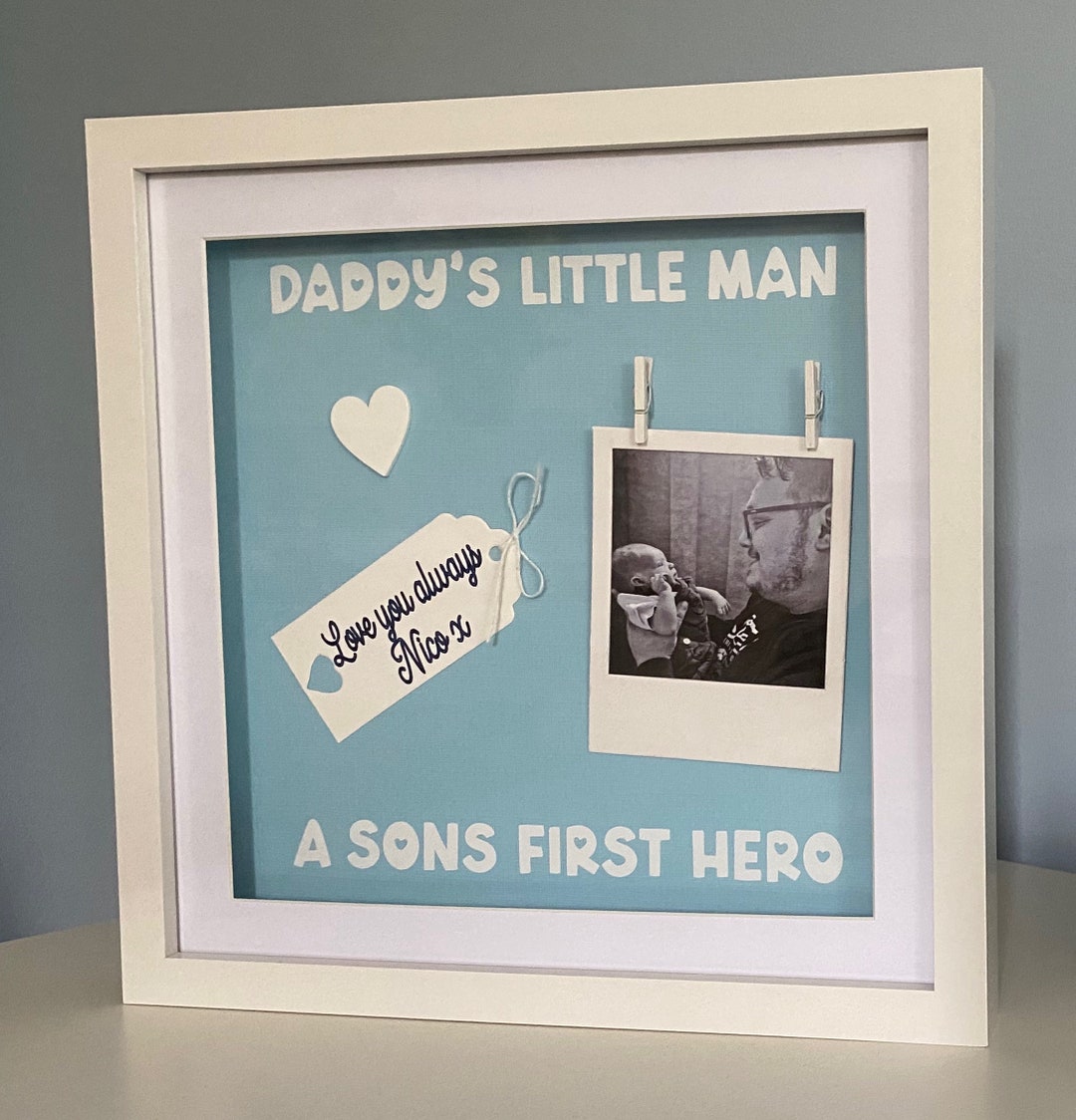 Personalised Daddys Little Man Frame, Fathers Day Frame,birthday Frame ...