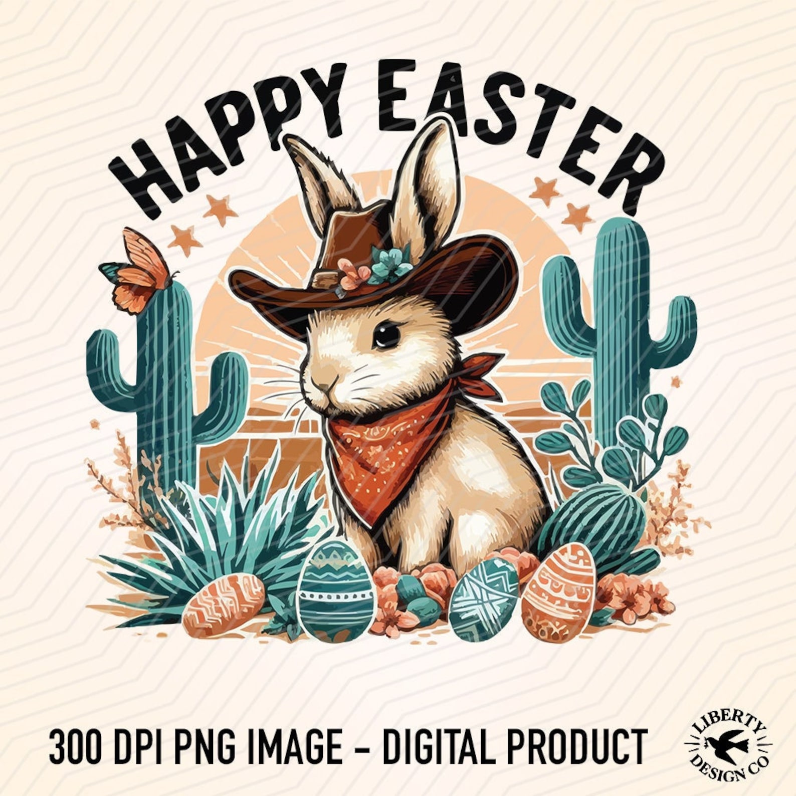 Cute Bunny in the Dessert PNG, Cowboy Rabbit PNG, Easter Rabbit, Cute ...