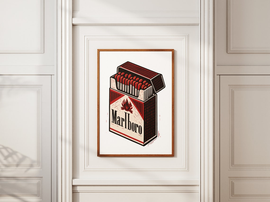 Vintage Marlboro Matchbox Art Print (digital Download) - Etsy