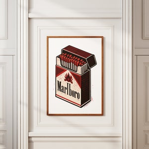 Vintage Marlboro Matchbox Art Print (digital Download) - Etsy