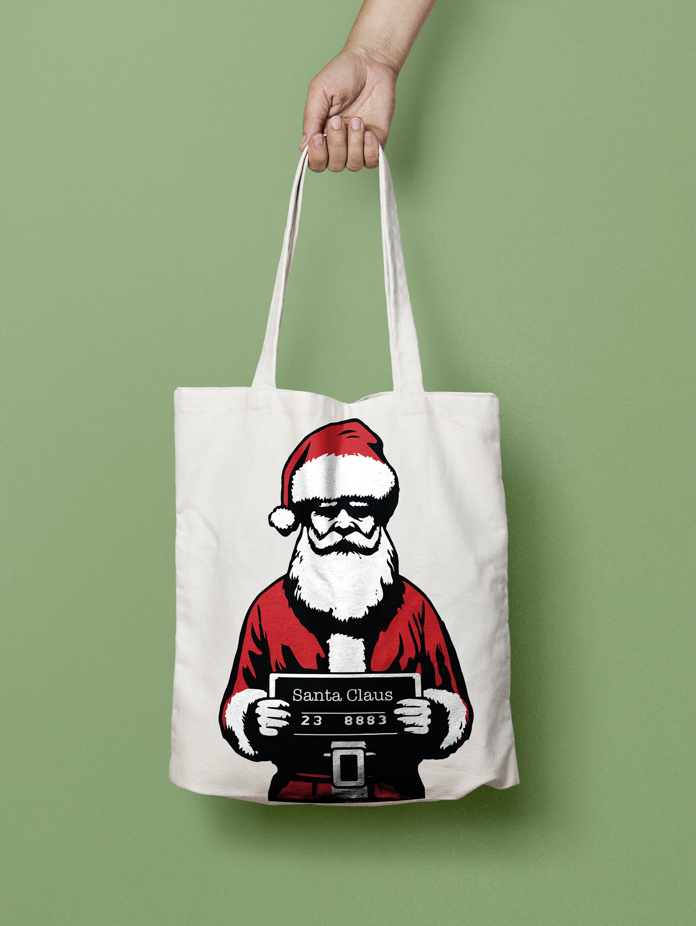 Santa Mugshot Clipart: Christmas Arrest Image PNG SVG (digital Download ...