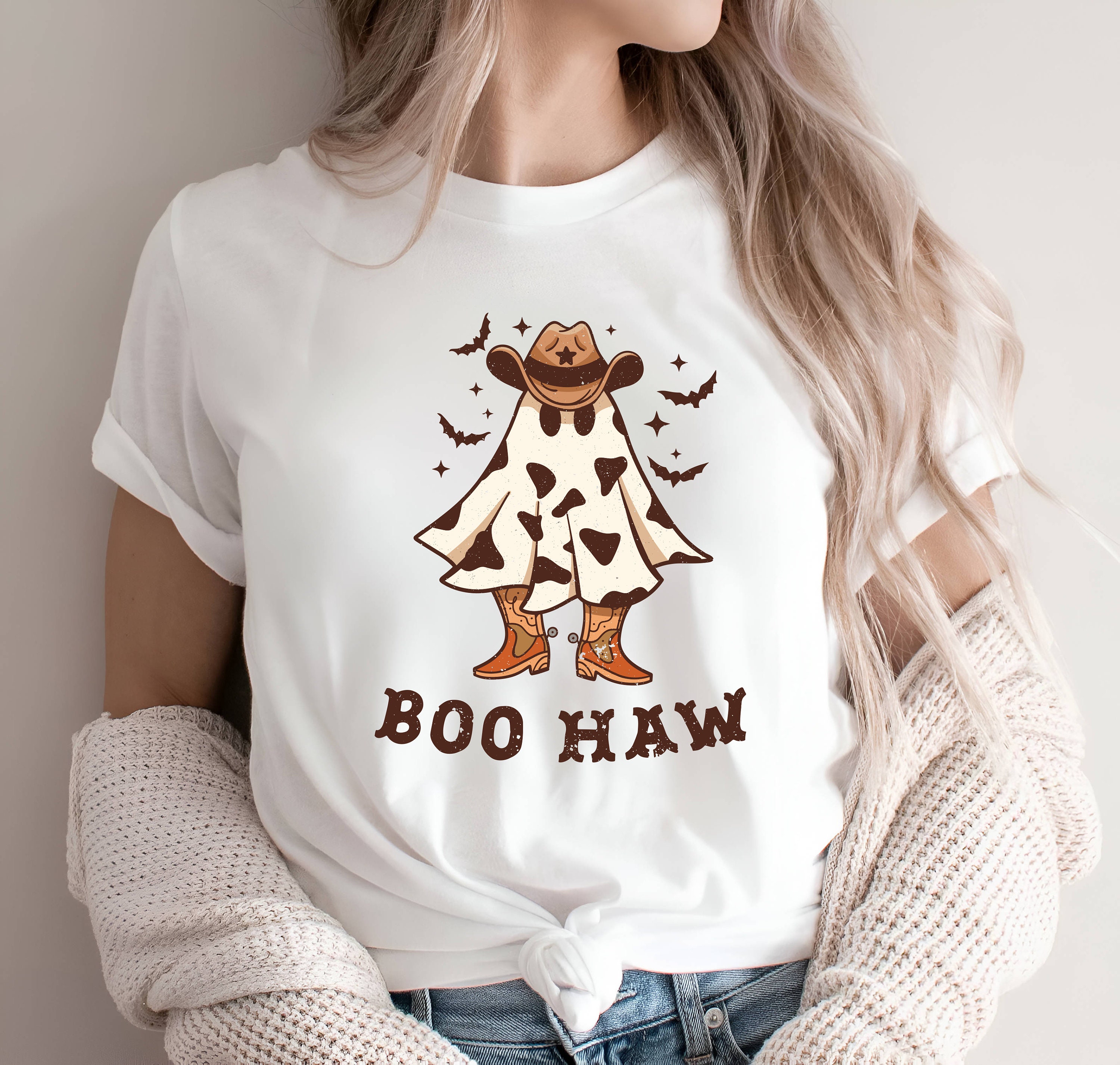 Boo Haw Png Svg, Western Ghost Png, Retro Halloween Design, Cowboy ...