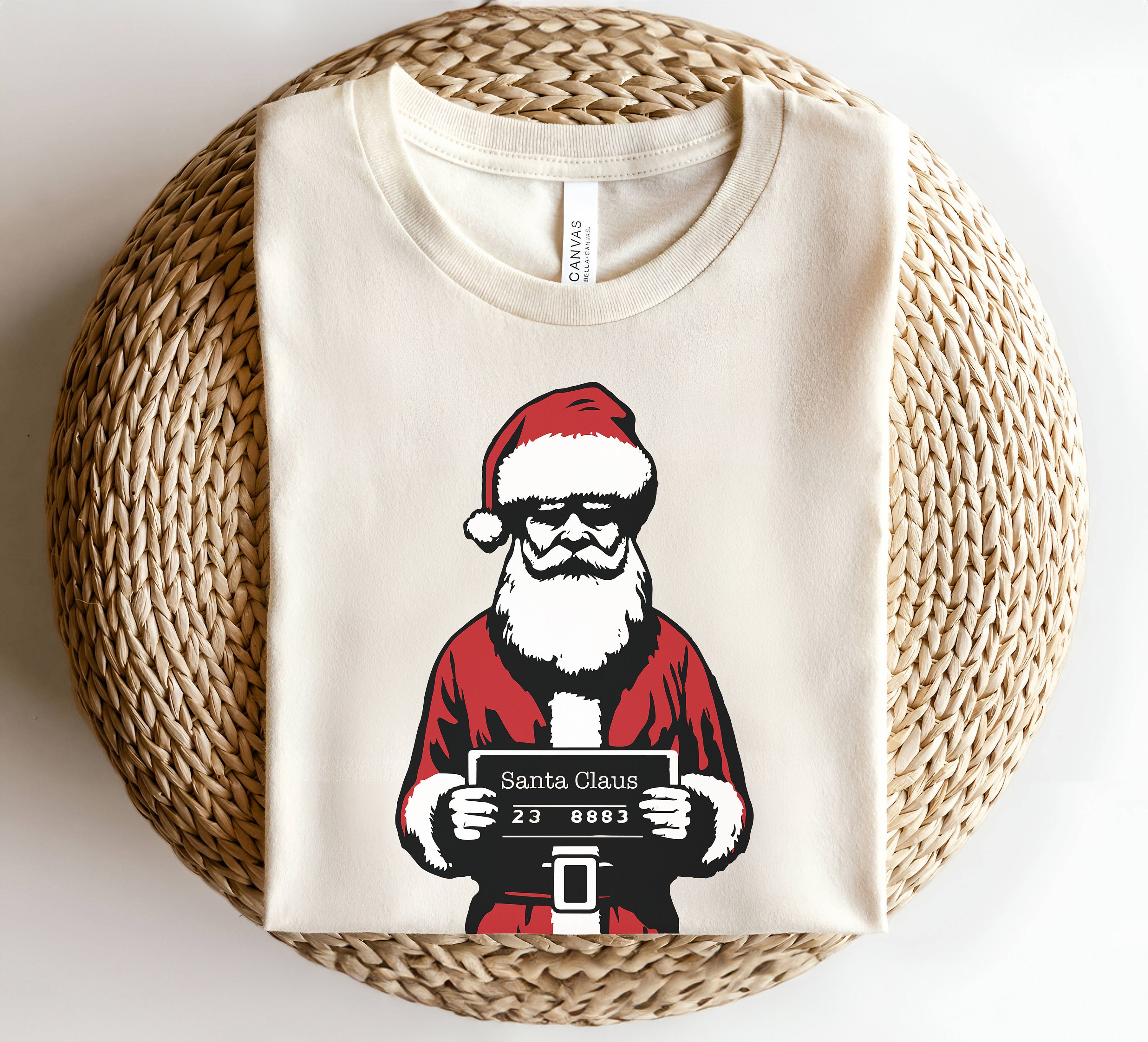 Santa Mugshot Clipart: Christmas Arrest Image PNG SVG (digital Download ...