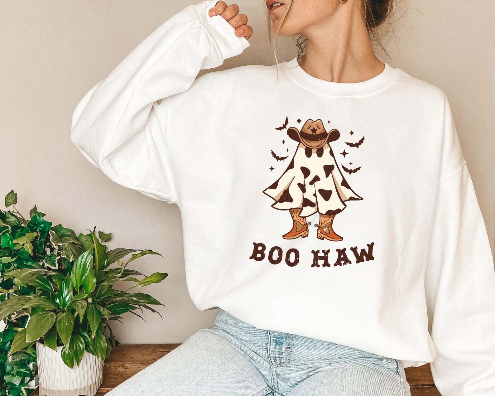 Boo Haw Png Svg, Western Ghost Png, Retro Halloween Design, Cowboy ...