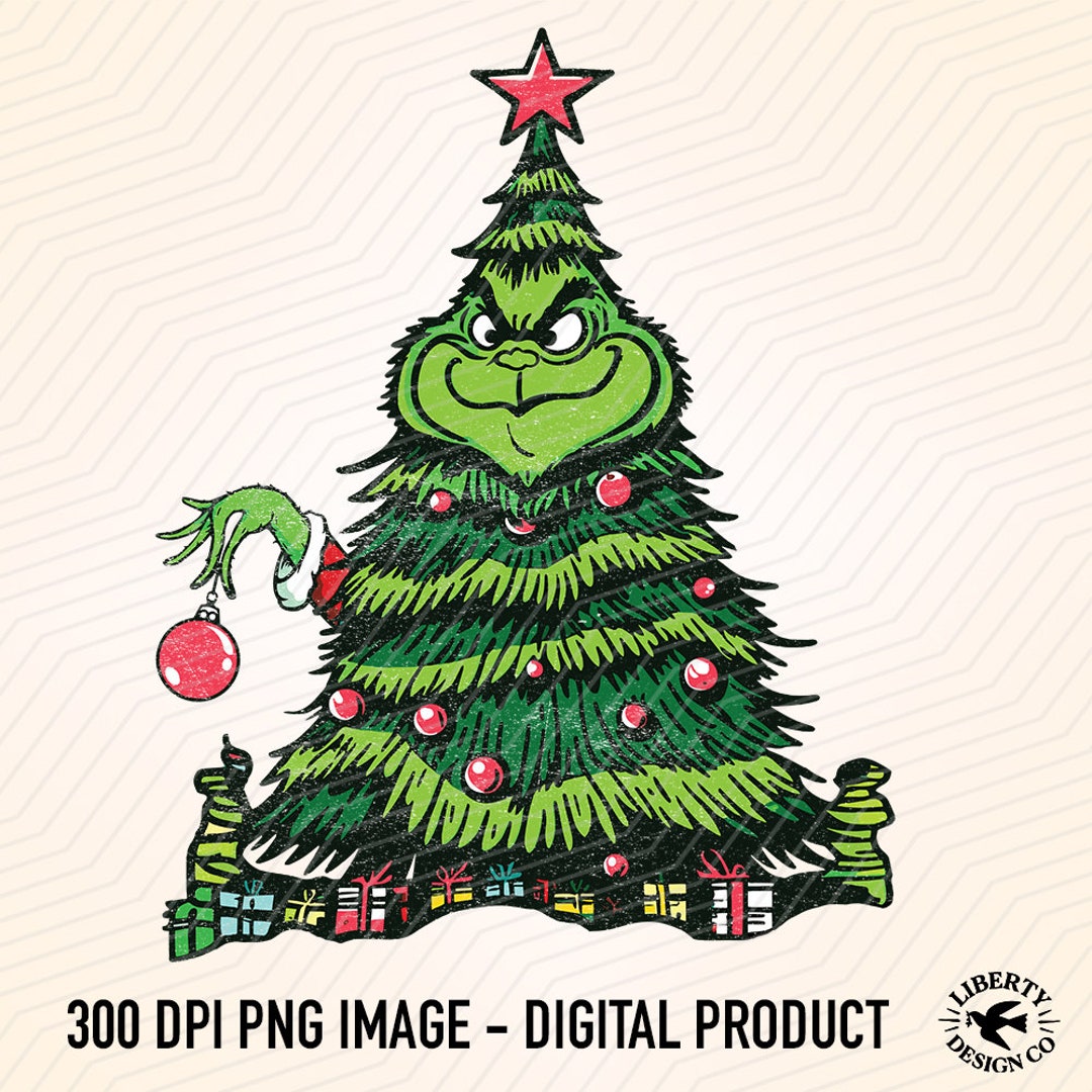 Grinch Christmas Tree PNG: Merry Grinchmas Sublimation (digital ...