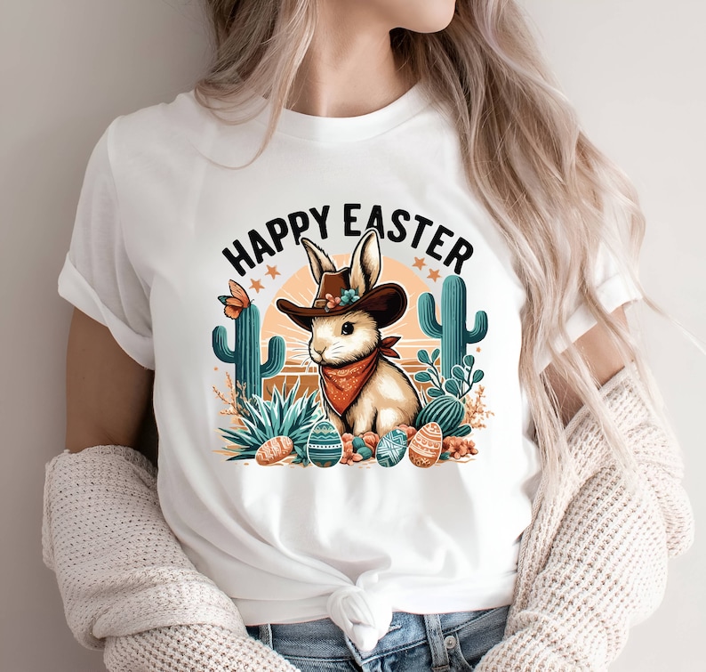 Cowboy Easter Bunny PNG: Western Desert Clip Art (digital Download) - Etsy