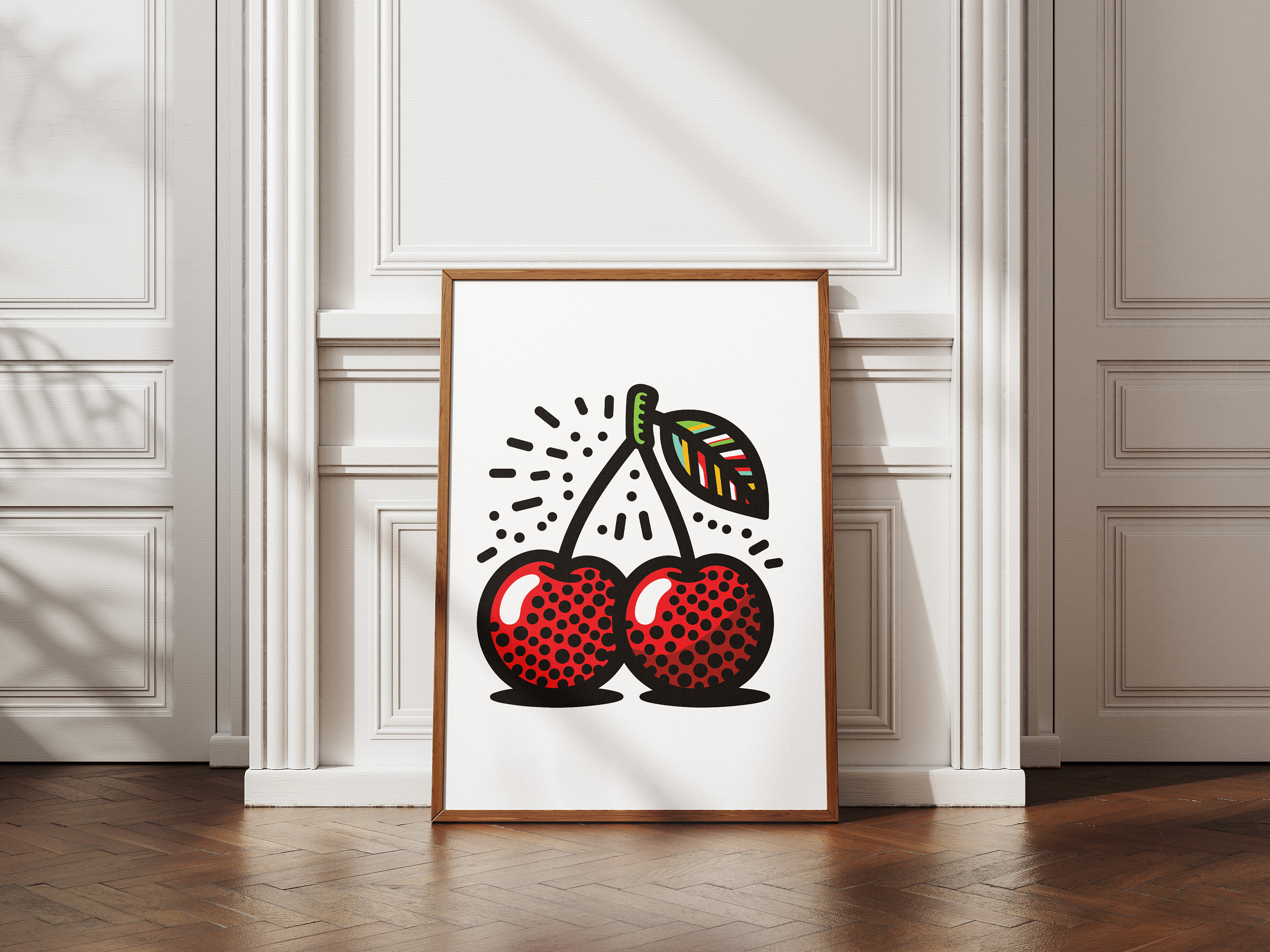 Pop Art Cherry Poster, Cherries Print, Trendy Printable Wall Art, Retro ...