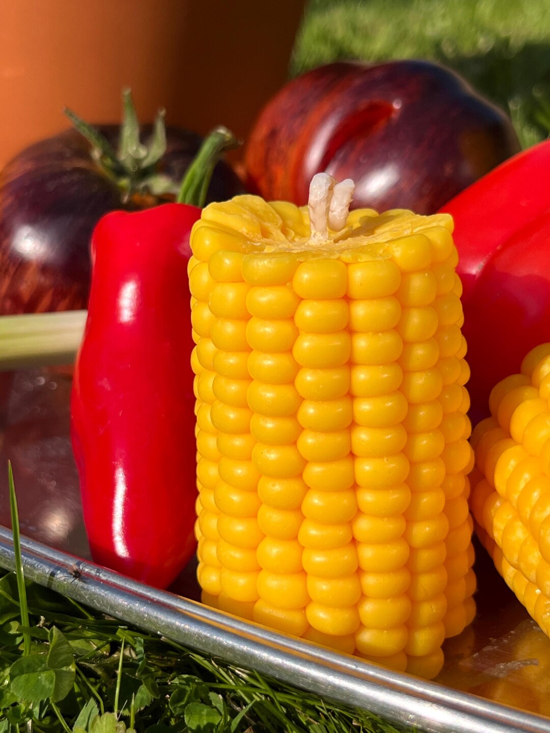Corn Cob Beeswax Candle Table Decor, Vegetable Candle, Thanksgiving ...