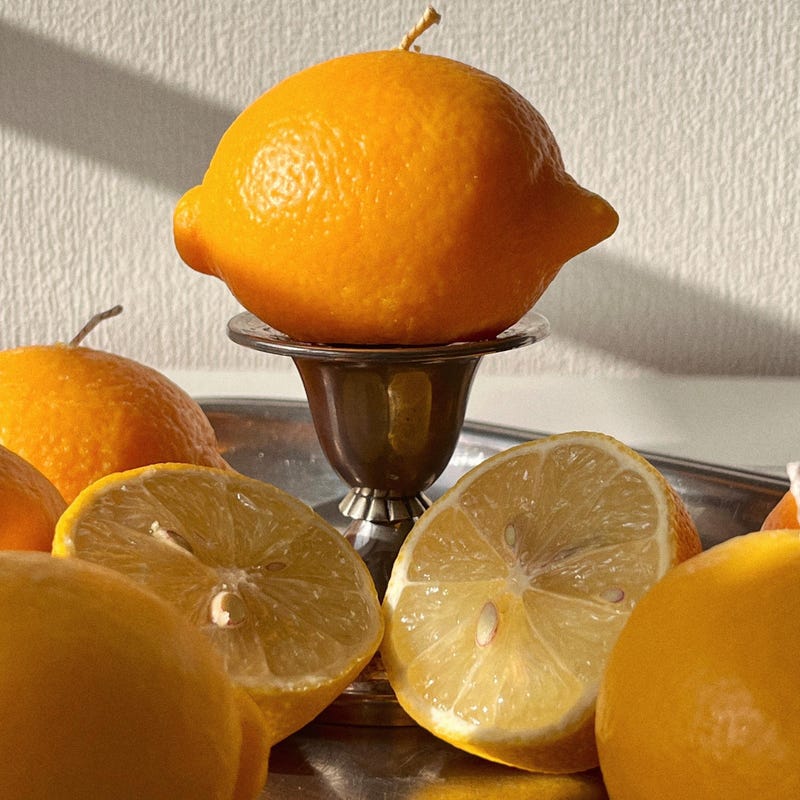 Lemon Candle - Etsy