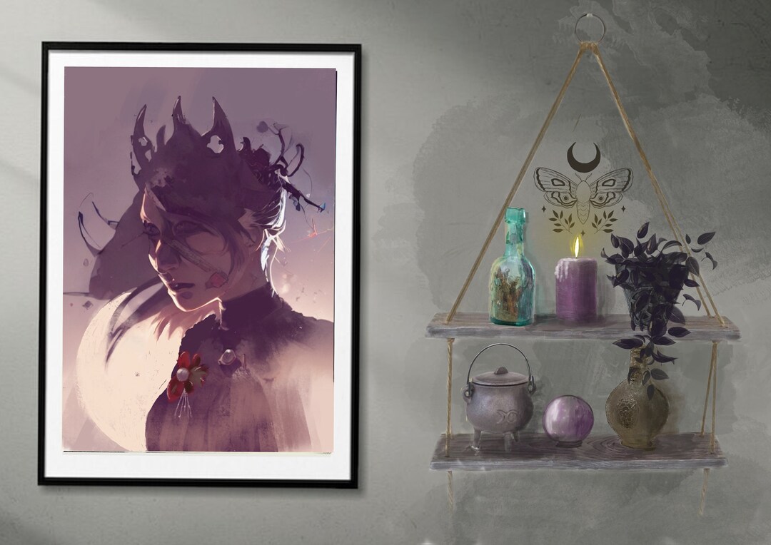 Gothic Fae Queen Original Art Poster Fantasy Digital Art Poster ...