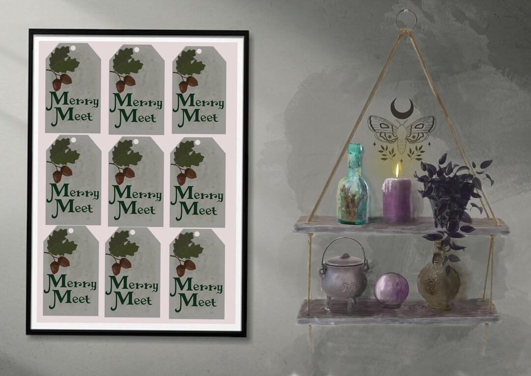 Merry Meet Gift Tags Instant Download - Etsy