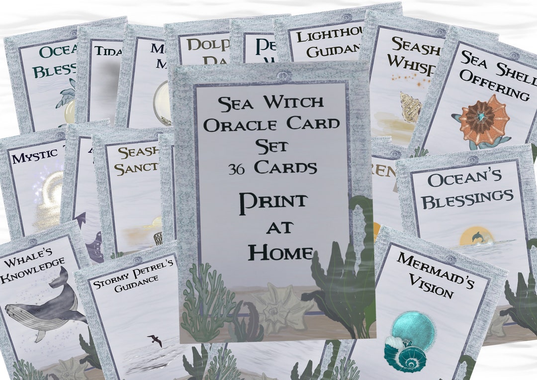 Sea Oracle Cards Sea Witch Divination Meditation Ocean - Etsy