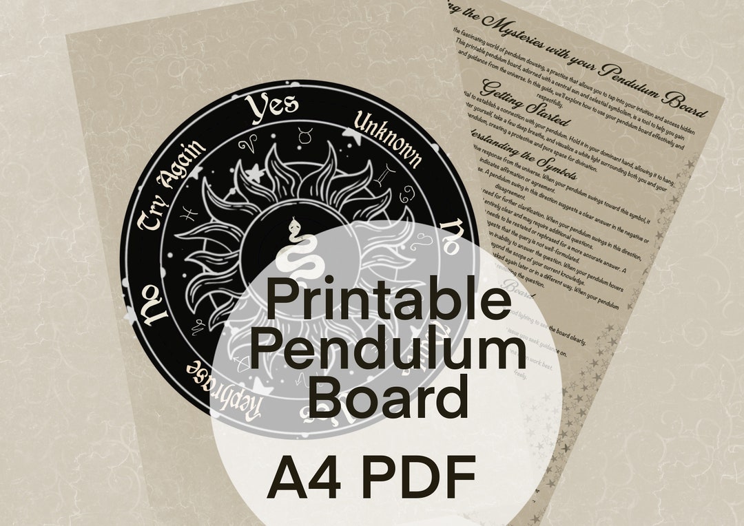 Pendulum Board Celestial Theme Digital Download Plus Guide - Etsy