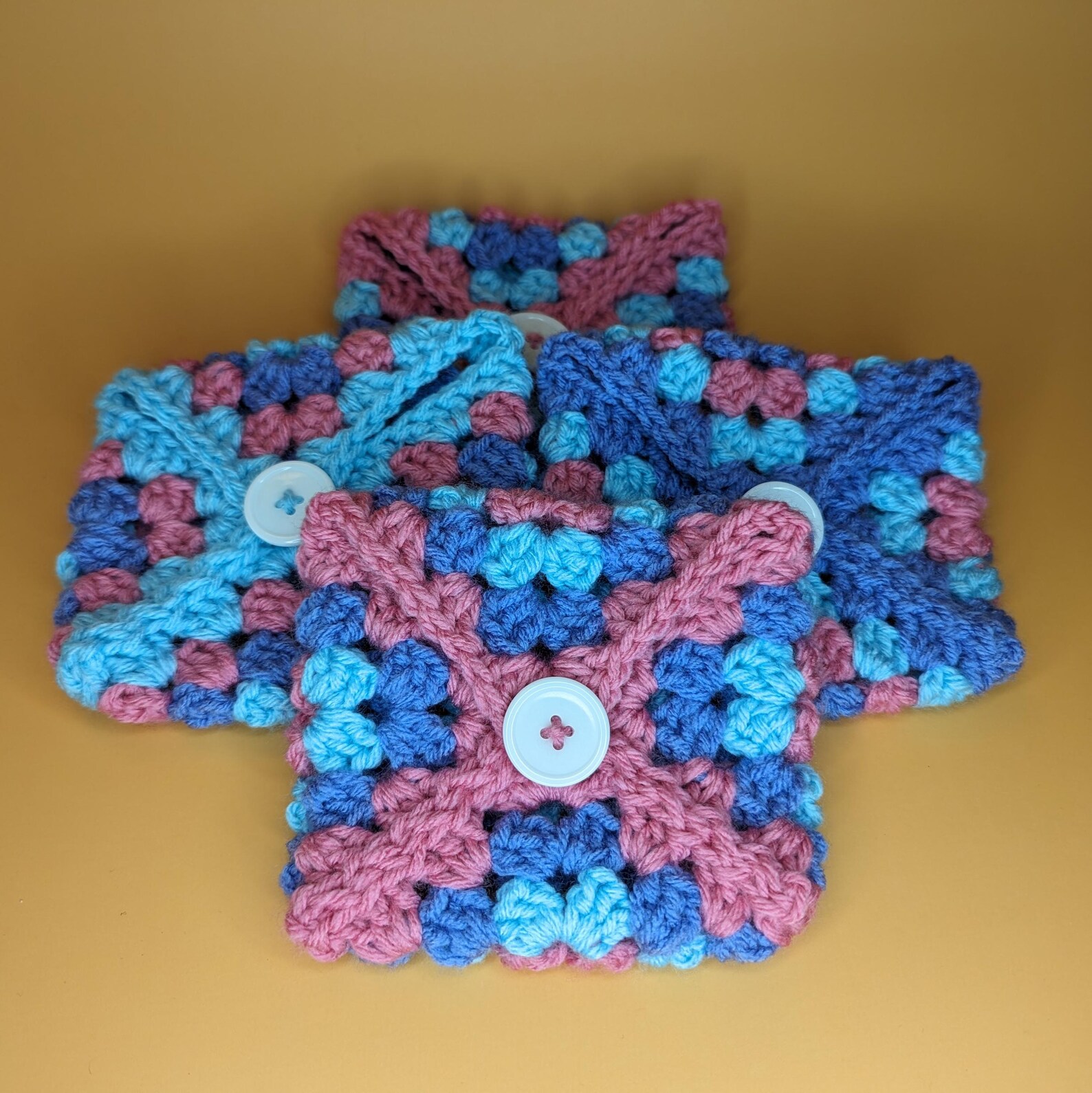 Handmade Crochet Granny Square Pouch - Etsy