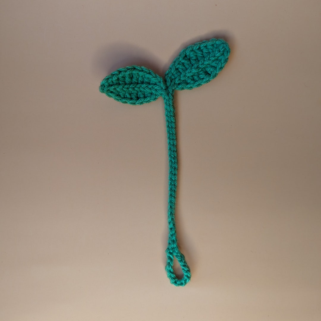 Handmade Crochet Multi-use Leaf Sprout Bookmark Cable Organizer ...