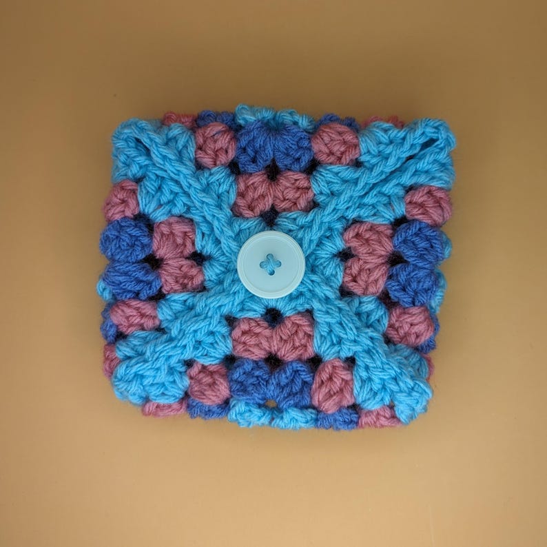Handmade Crochet Granny Square Pouch - Etsy