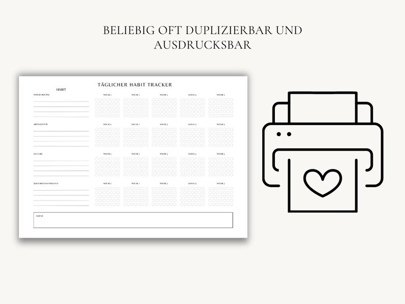 Daily Habit Tracker Printable, Habit Tracker Template, Routine Tracker ...