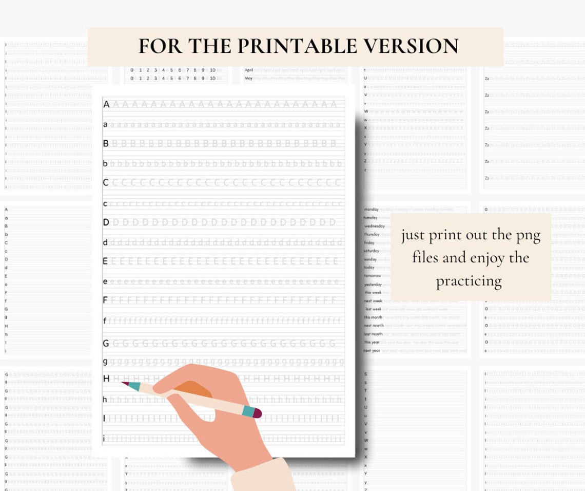 Printable Handwriting Practice Sheets, 65 Practice Pages Neat ...