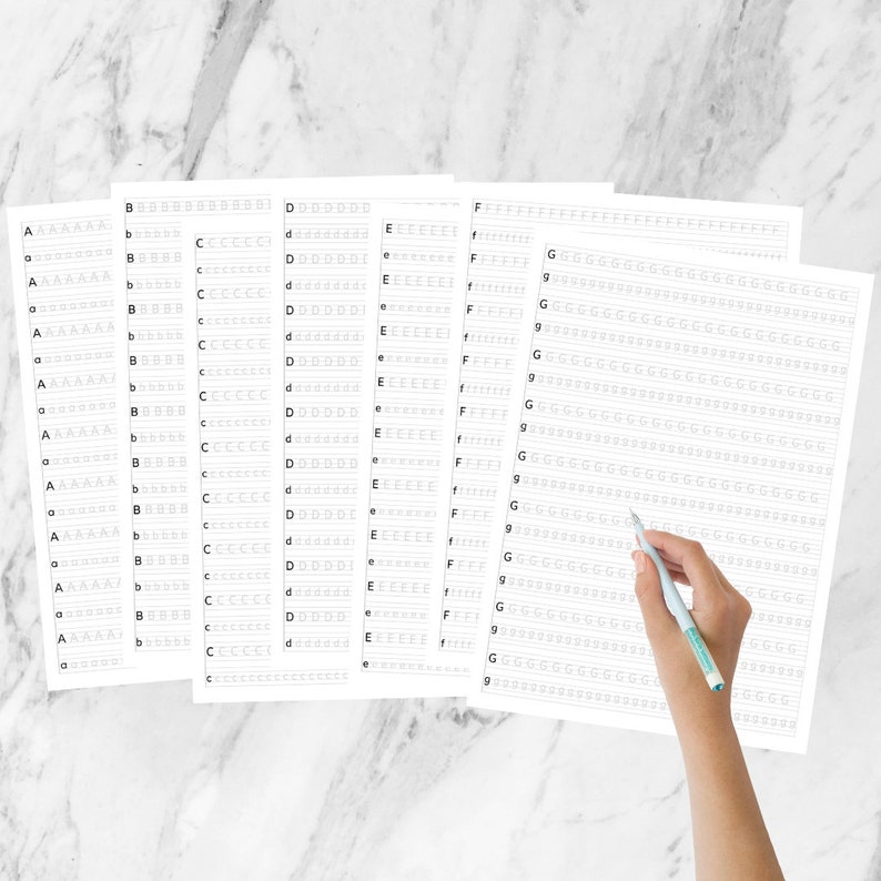 Printable Handwriting Practice Sheets, 65 Practice Pages Neat ...