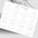 Printable 2024 Year Calendar, Year Overview Template, Printable ...