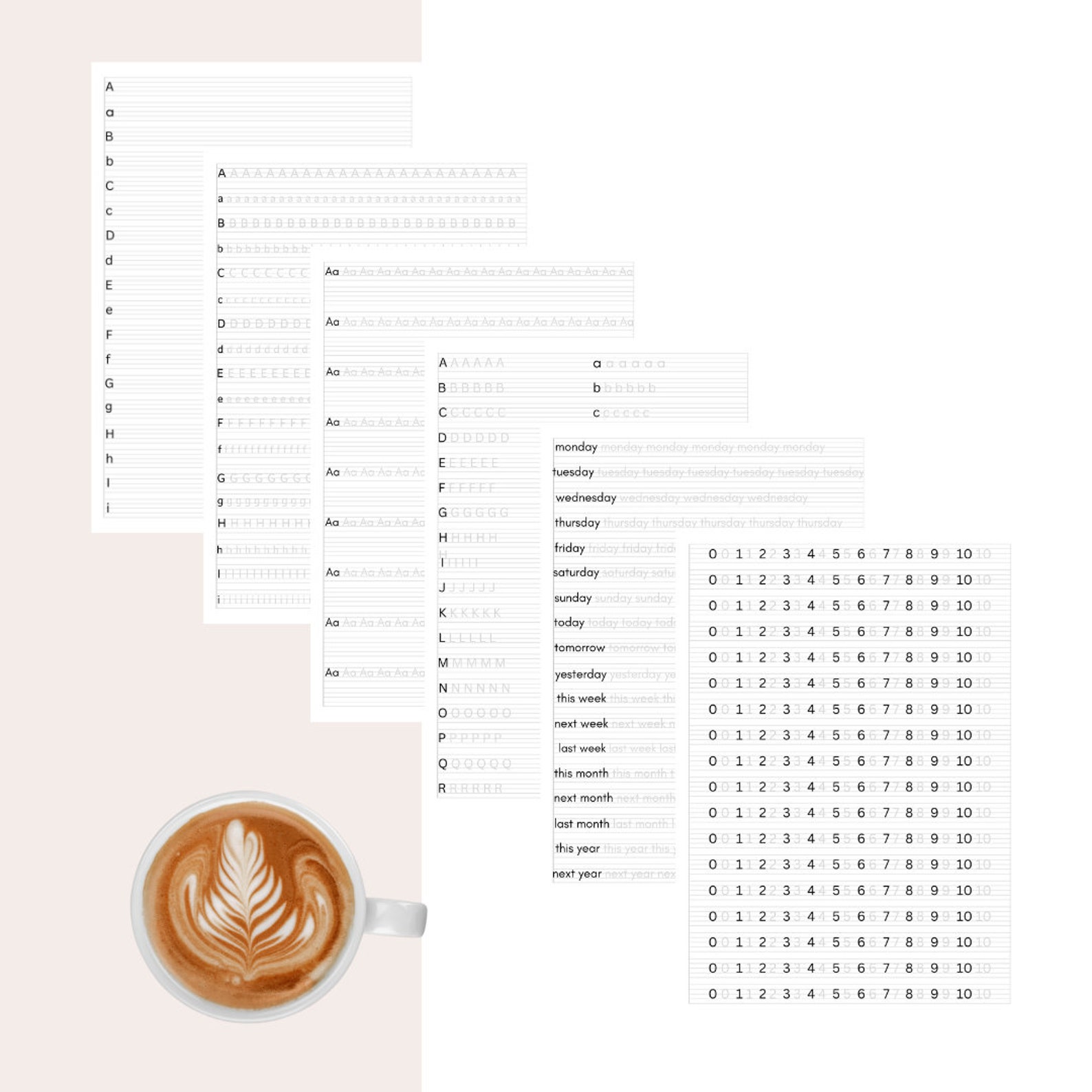 Printable Handwriting Practice Sheets, 65 Practice Pages Neat ...