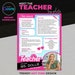 Trendy Hot Pink Meet the Teacher Printable Template, Editable in Canva ...
