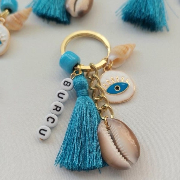 Sea Shell Keychain - Etsy