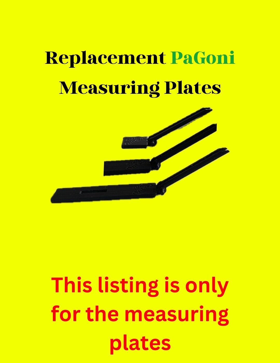 Replacement Measuring Plates for the Pagoni - Etsy