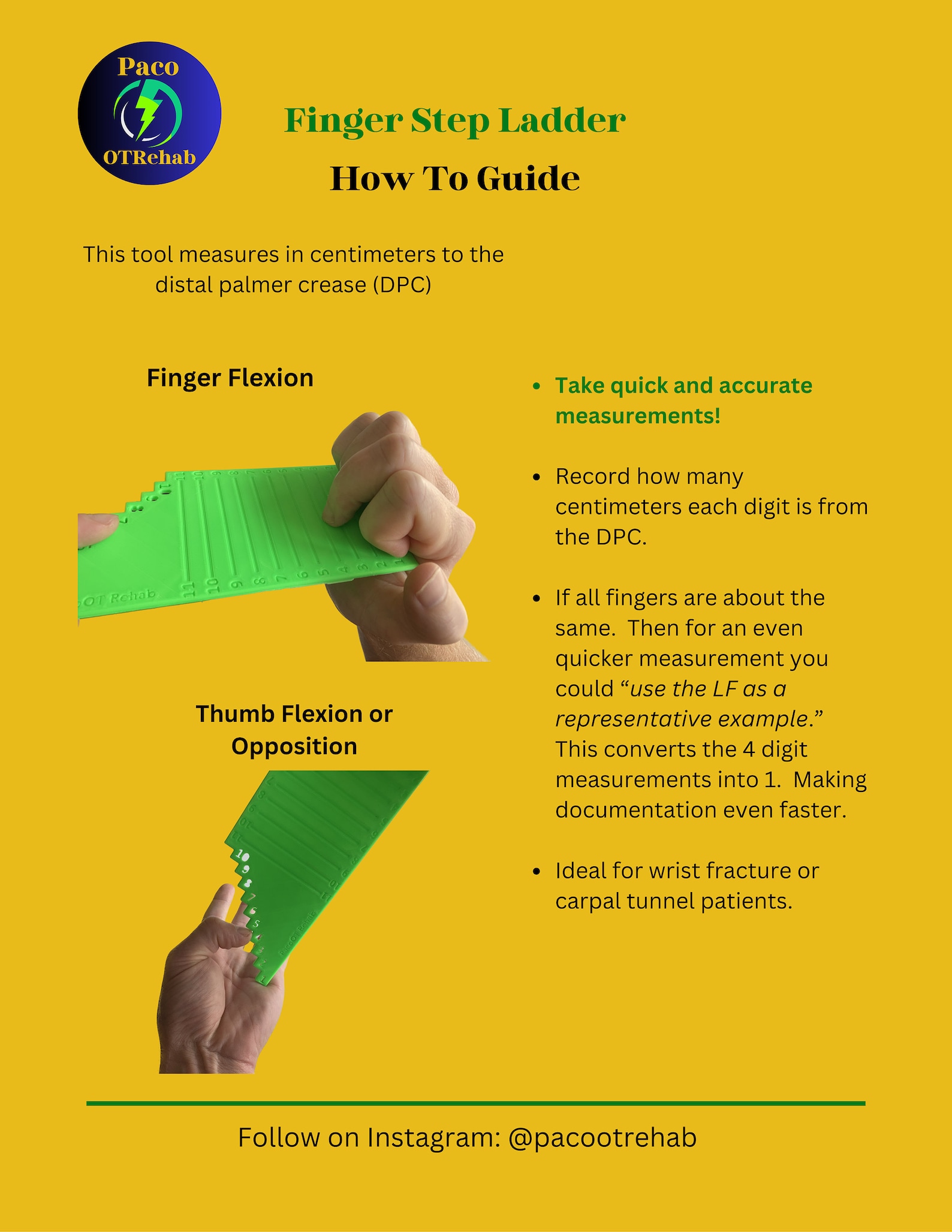 Finger/thumb Measuring Tool, the Finger Step Ladder Measuring Tool ...