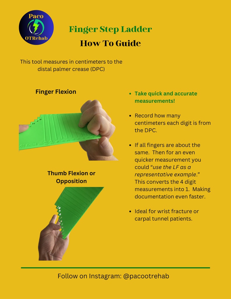 Finger/thumb Measuring Tool, the Finger Step Ladder Measuring Tool ...