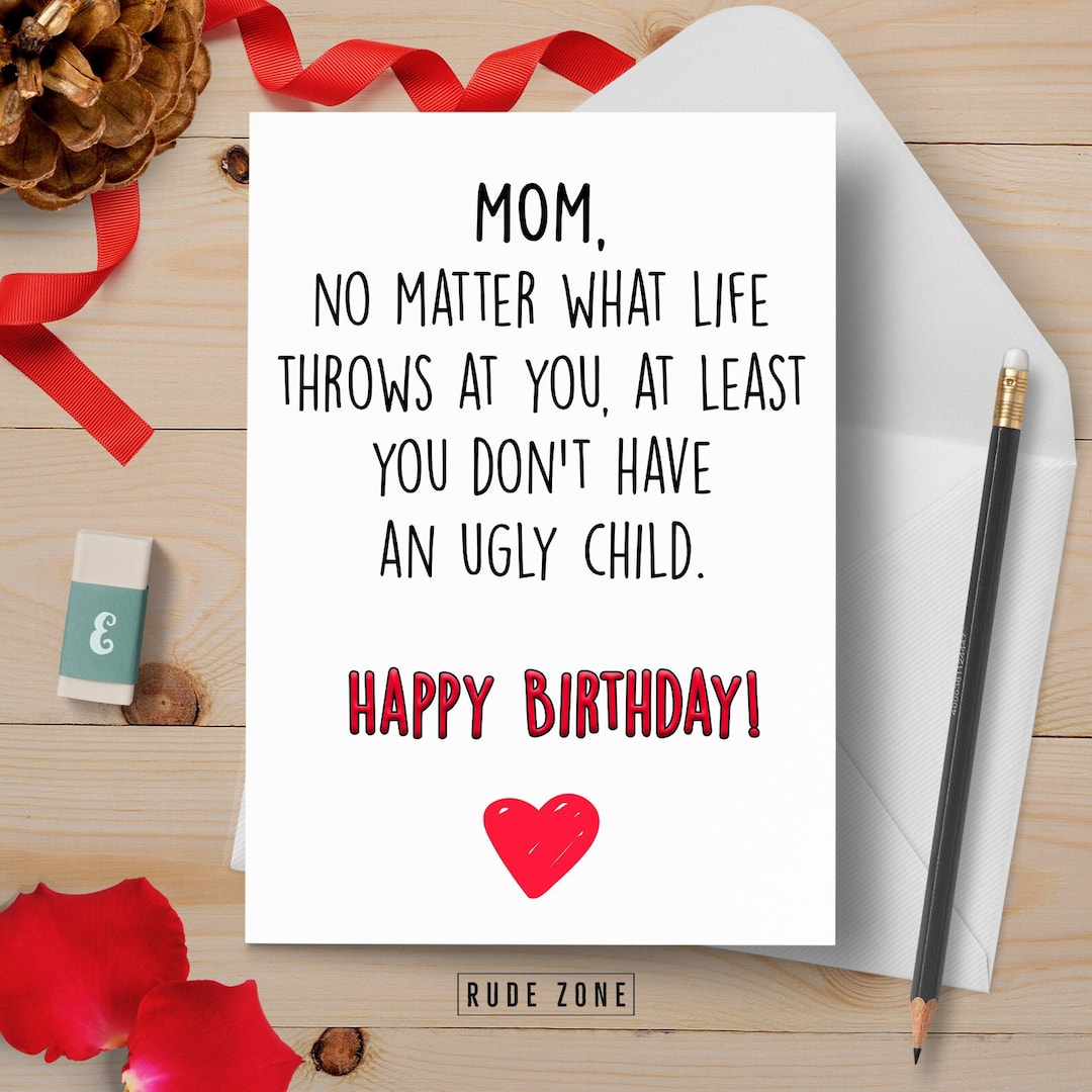 Funny Birthday Card for MOM | Hilarious Birthday Card for Mom | Great ...