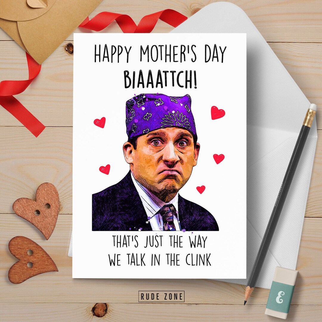 Prison Mike Card for Any Occasion - Funny Office-themed Card for Mother ...