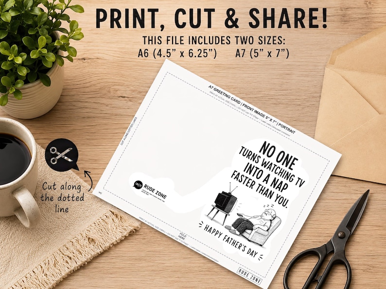 Funny Father's Day Card, Animated Ecard, Printable DIY Envelopes ...