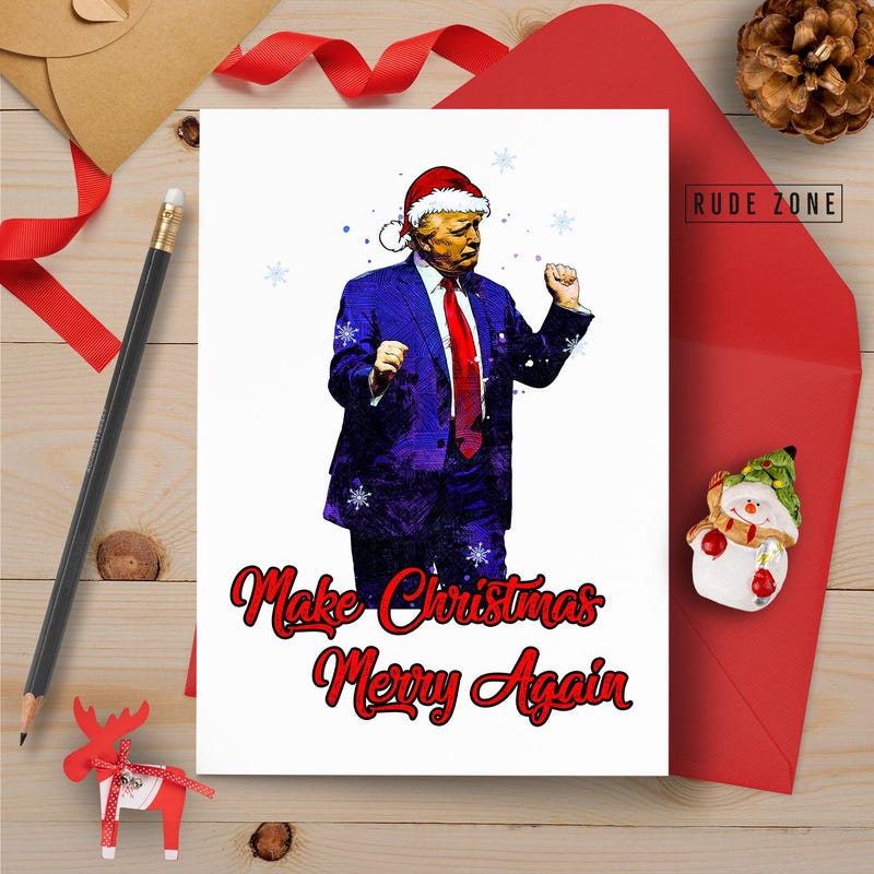 Christmas Cards Donald Trump - Etsy