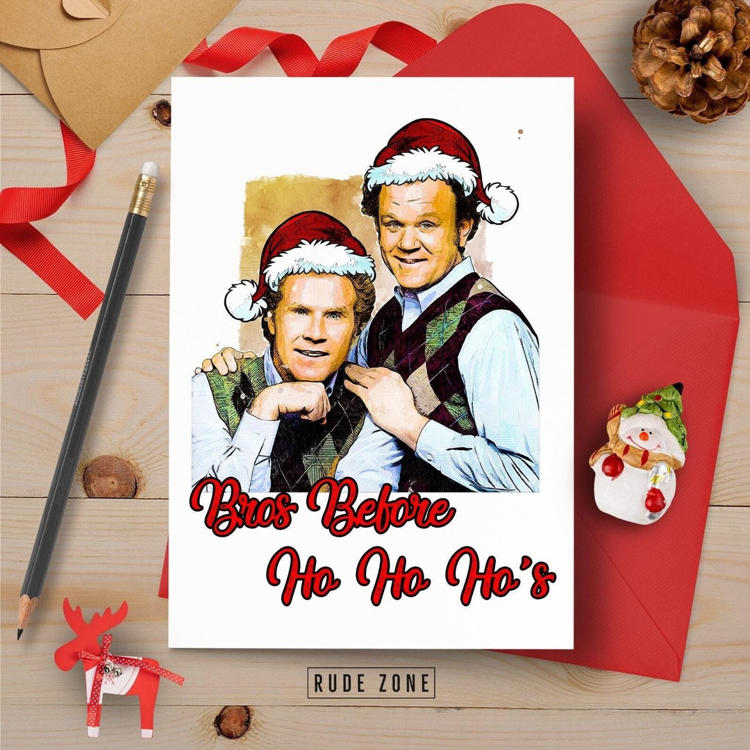 Funny Step Brothers Christmas Card: Bros Before Ho Ho Ho's - Etsy