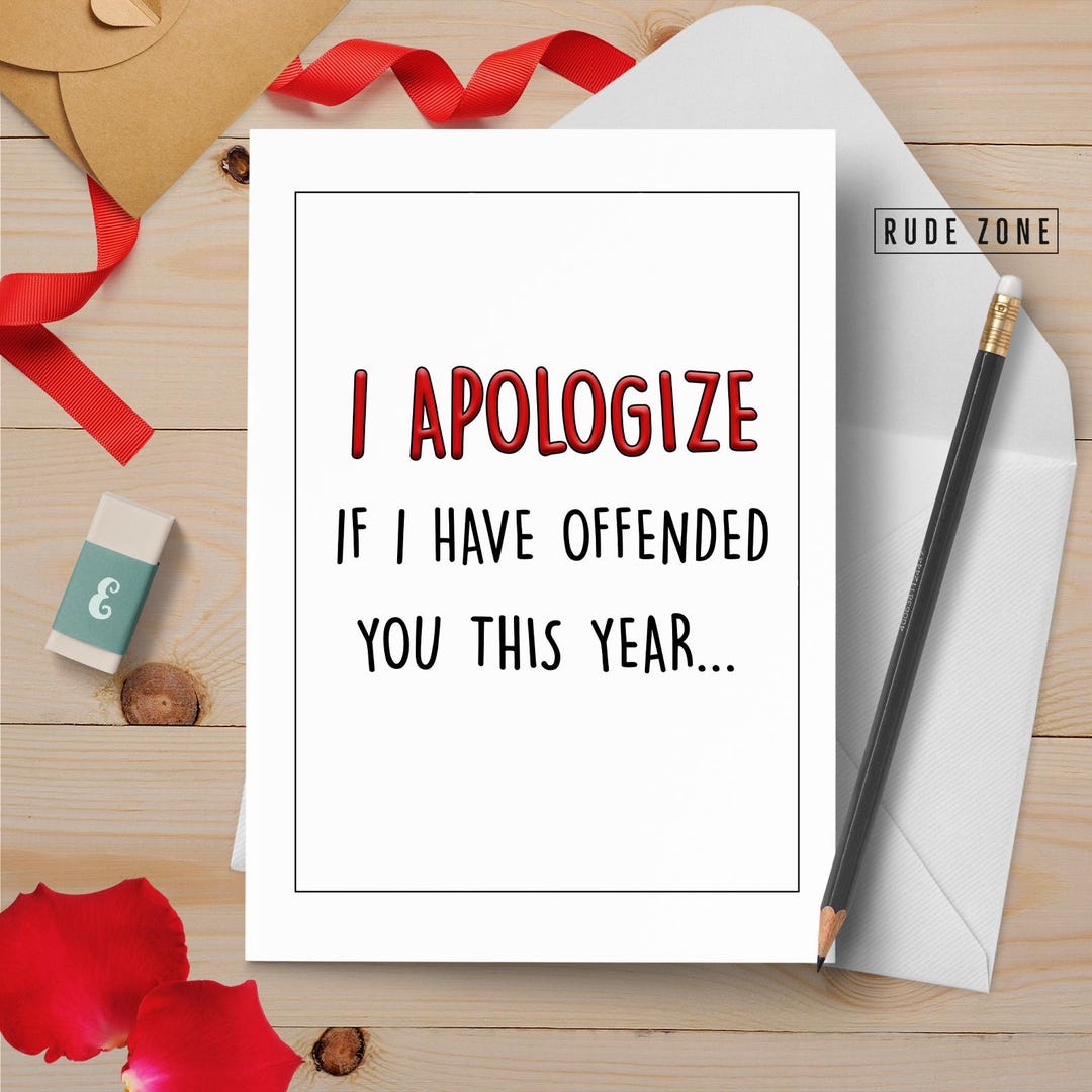 Funny Apology Card | Sassy Friend Gift - Etsy