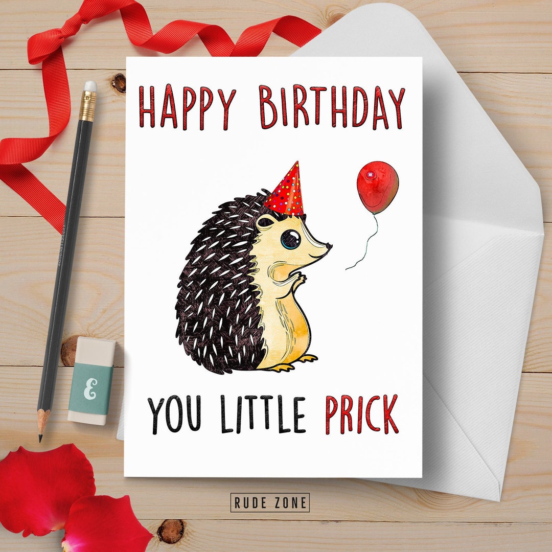 Funny Rude Birthday Card | Little Prick | Unique, Birthday Card for Anyone - Etsy