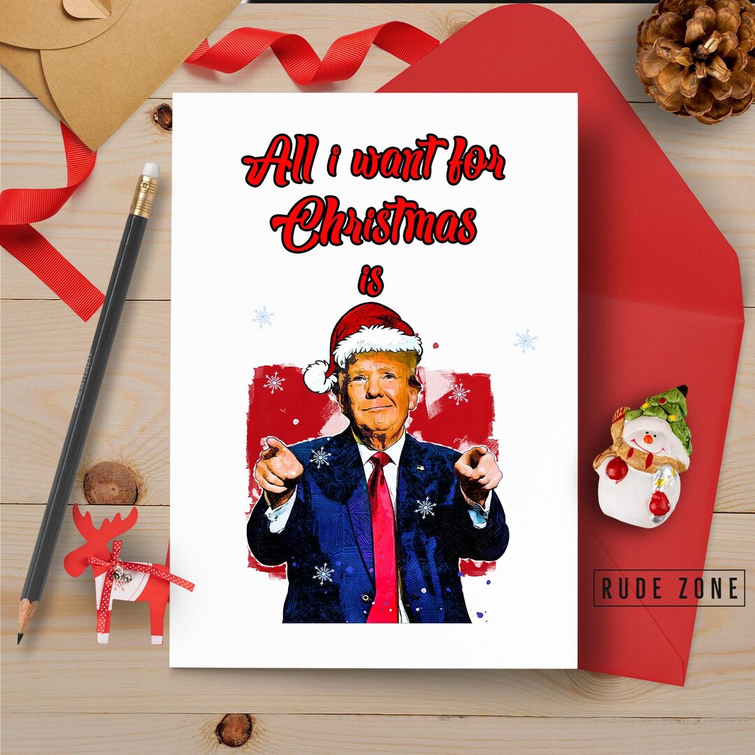 Funny Donald Trump Christmas Card | Gag Gift for Dad, Mom - Etsy