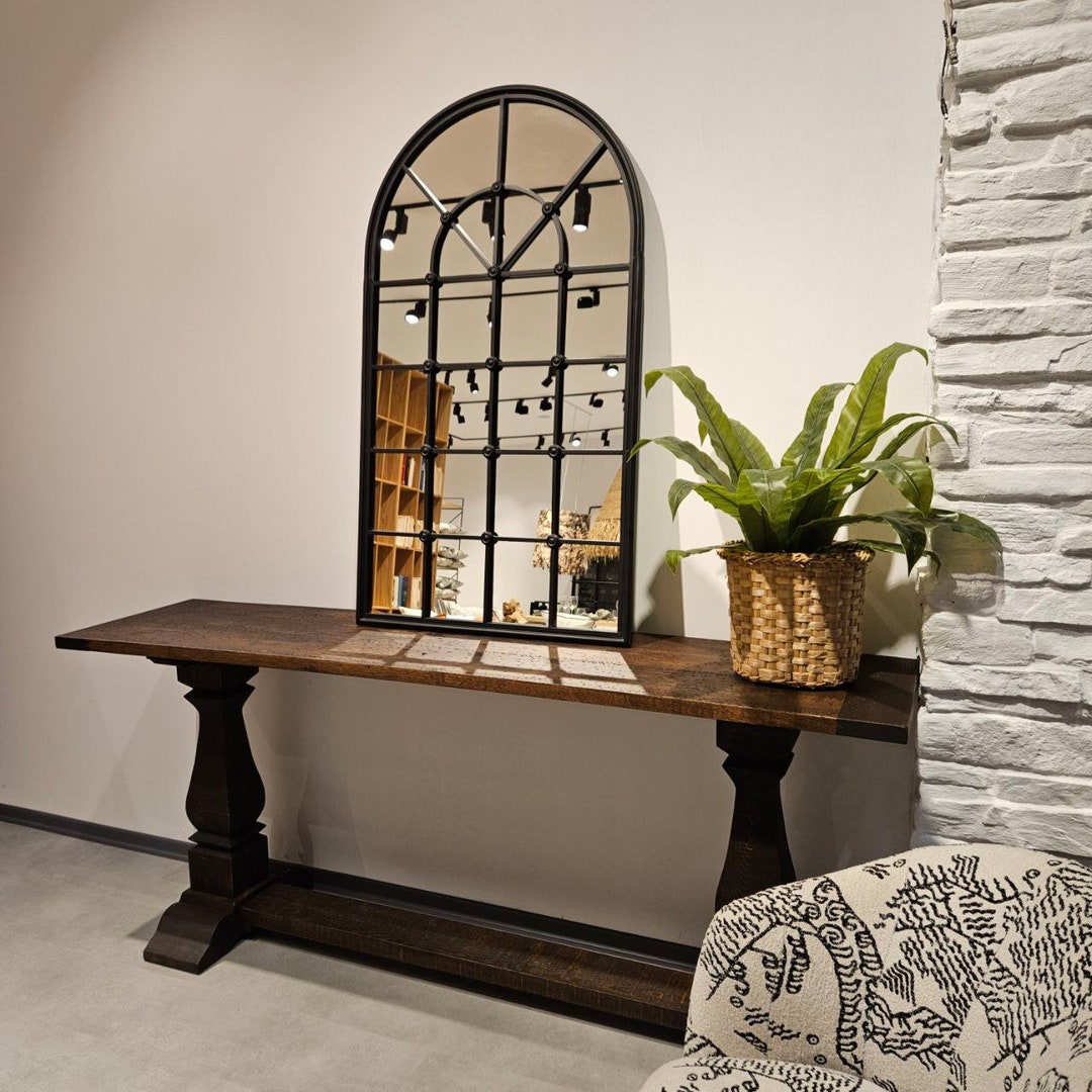 Modern Rustic Console Table Old Beam Console Table Unique - Etsy