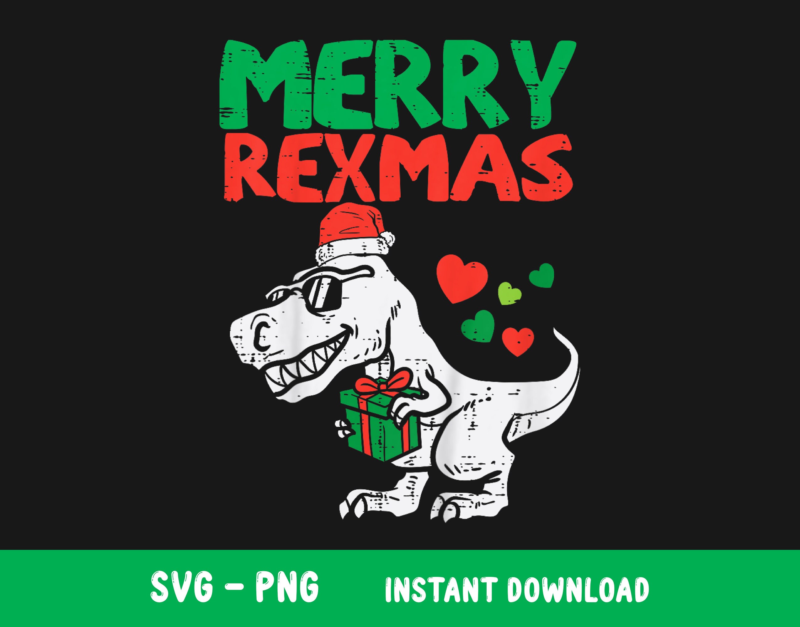 Merry Rexmas, Merry Rex-mas Svg, Funny Kids Dinosaur Christmas SVG ...