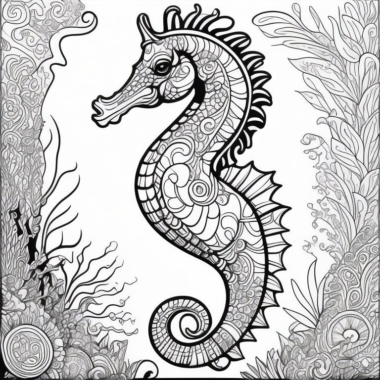 20 PAGES Aquatic Adventures Printable Coloring Book - Etsy