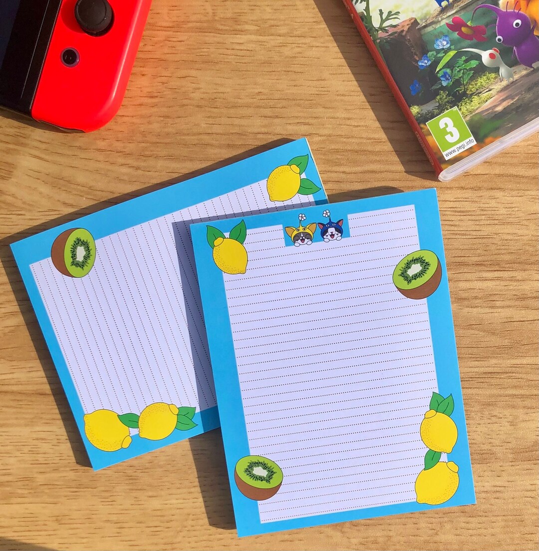 Pikmin A6 Notepads, Lemon Notepads, Pikmin Stationery, Fruit Notepads ...
